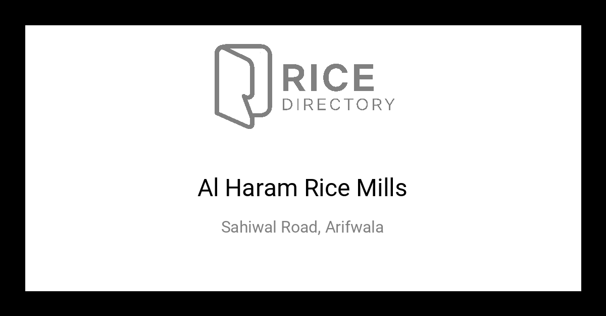 Al Haram Rice Mills - Rice Directory