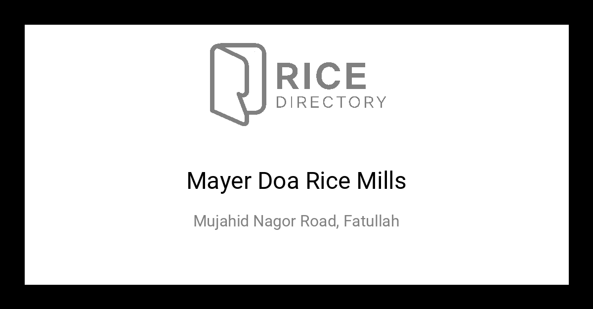 Mayer Doa Rice Mills - Rice Directory
